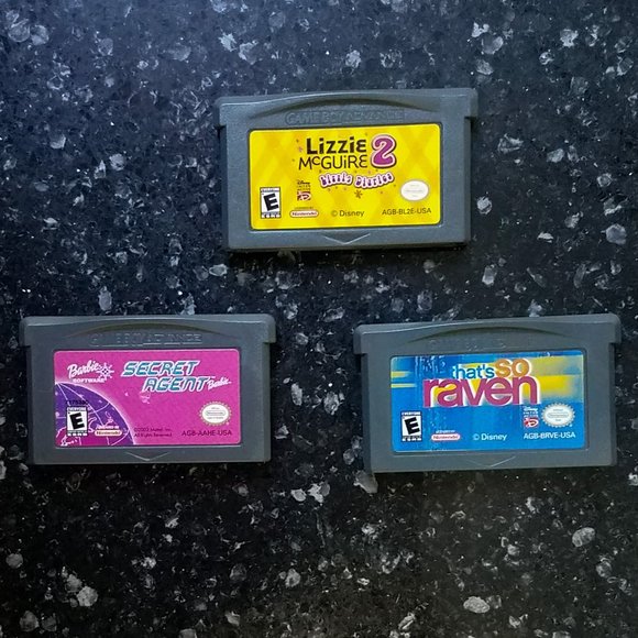 cheap store clearance 3 Gameboy Advance Games (Barbie, Lizzie, Raven)